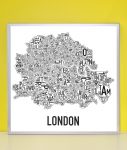 London Neighbourhood 24" x 24" Classic Black & White Poster