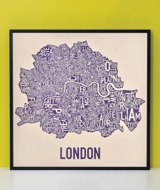 London Neighbourhood Map 24" x 24" Royal Treatment Poster