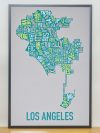Los Angeles Neighborhood Map 20" x 30" Multi-Color Screenprint