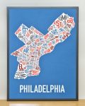 Philadelphia Neighborhood Map 18" x 24" Multi-Color Screenprint