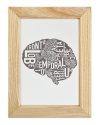 Brain Anatomy Art Mini Letterpress Print