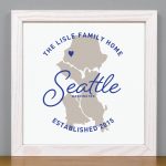 Seattle Family Home 8" x 8" Personalized Print