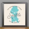 Seattle Family Home 8" x 8" Personalized Print