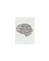 Brain Anatomy Art Mini Letterpress Print