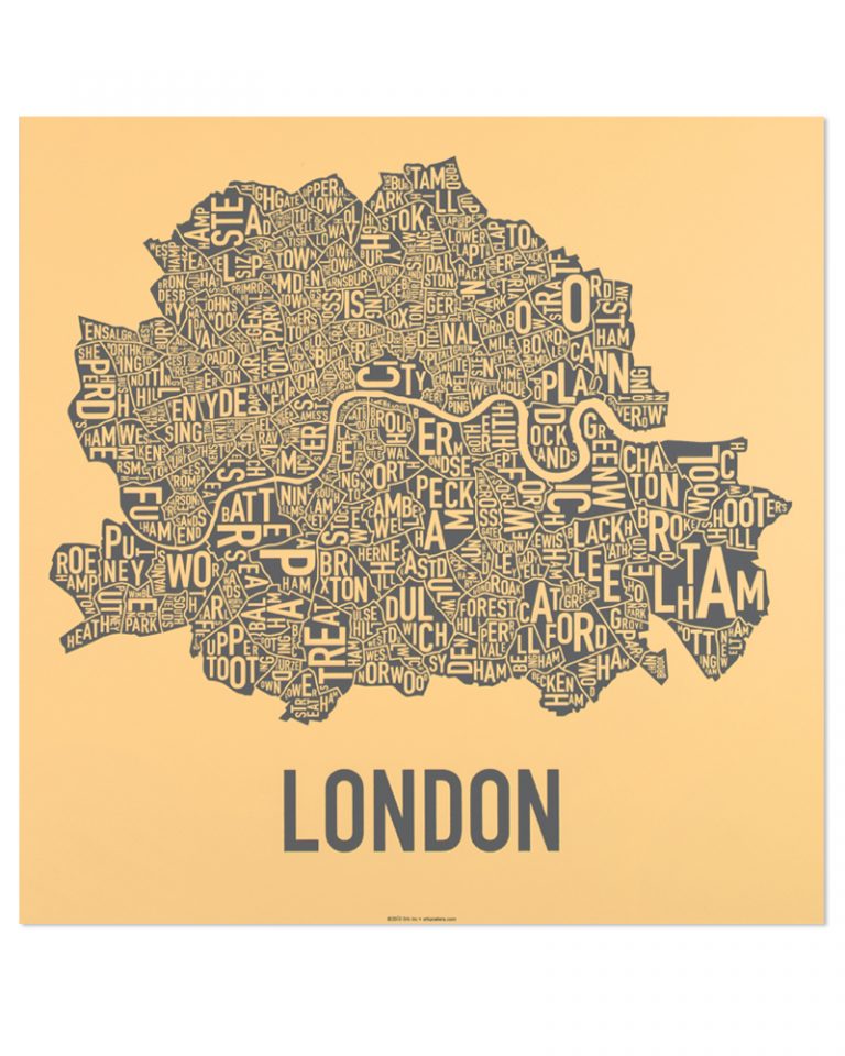 London Neighbourhood Map Posters & Prints by Ork Posters