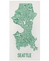 Seattle Neighborhood Type Map Posters & Prints - Made in the USA
